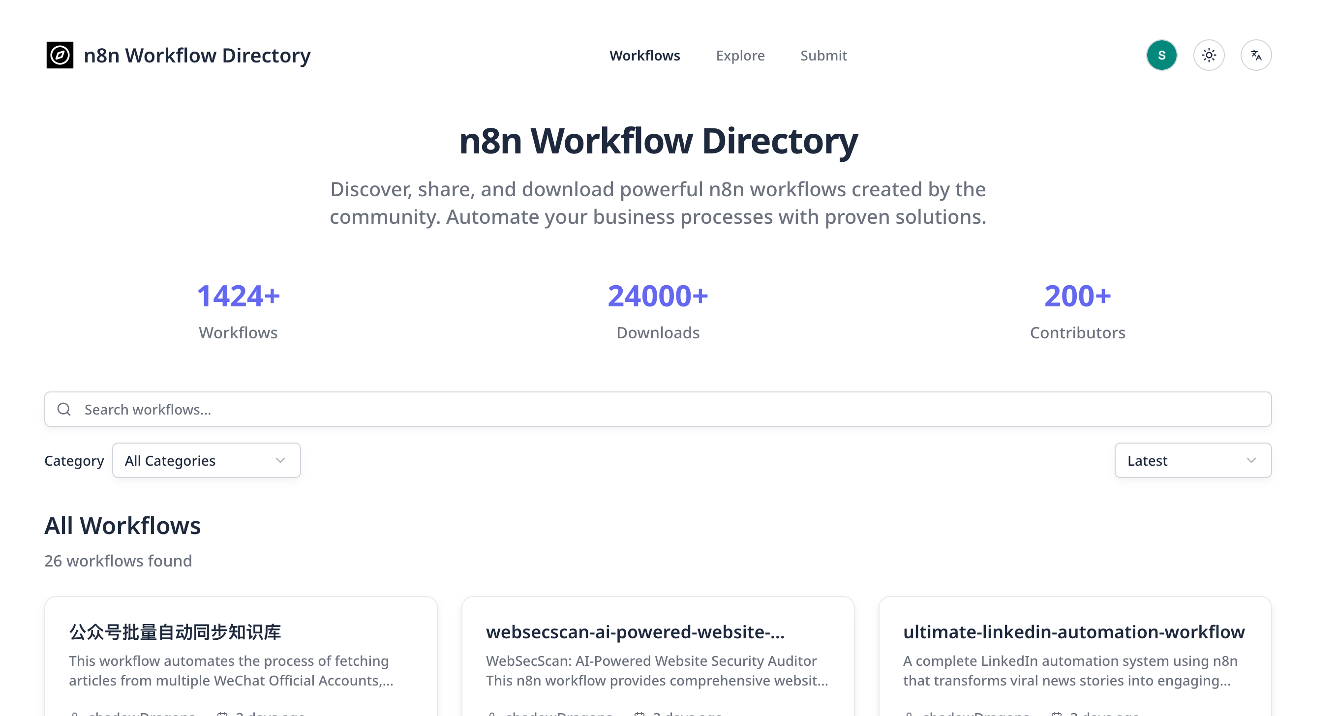 Login | n8n Workflow Directory - Discover and Share n8n Workflows